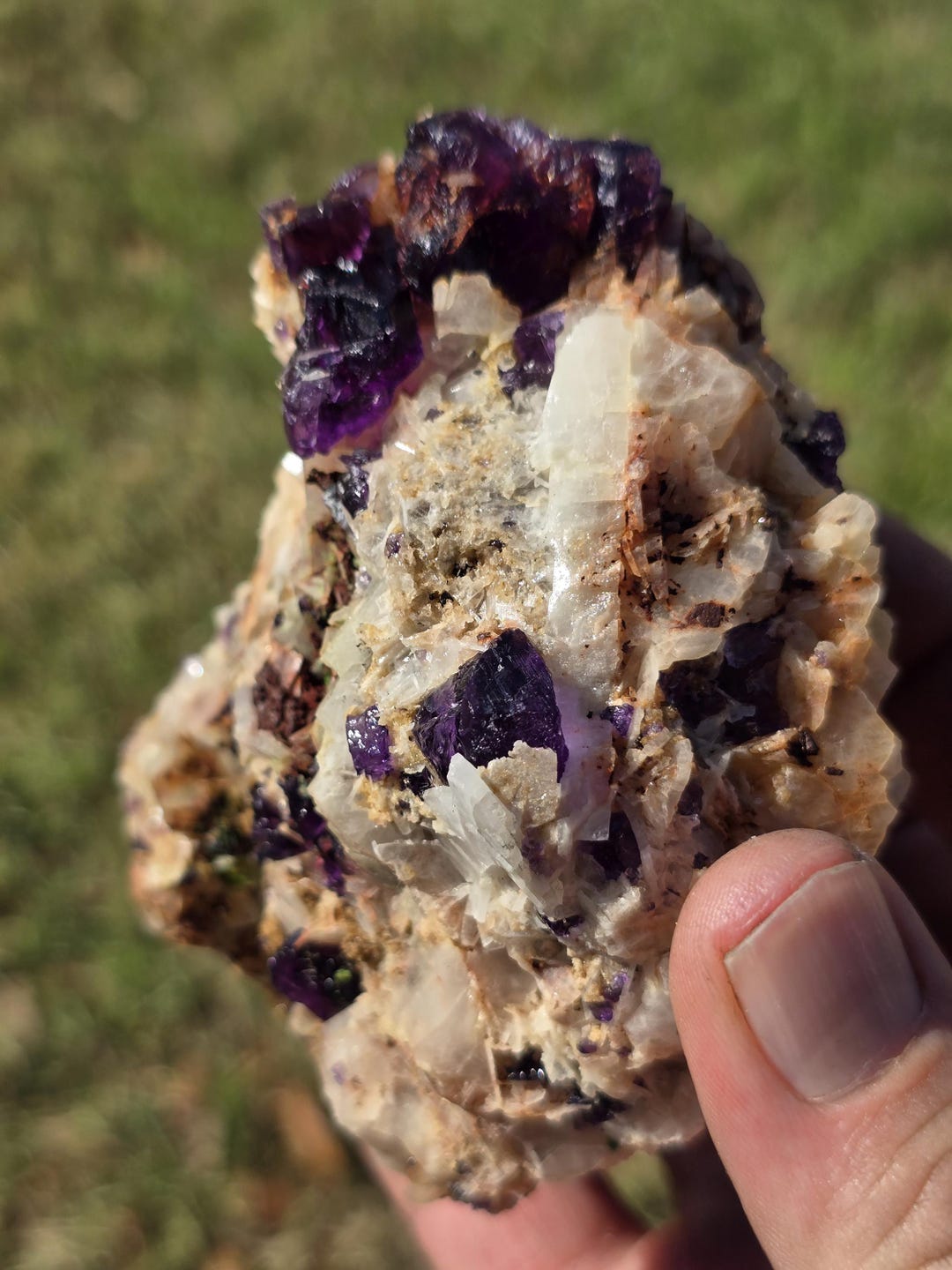 Fluorite in Barite Specimen W/ Stand, UV Reactive Fluorite in Barite ...