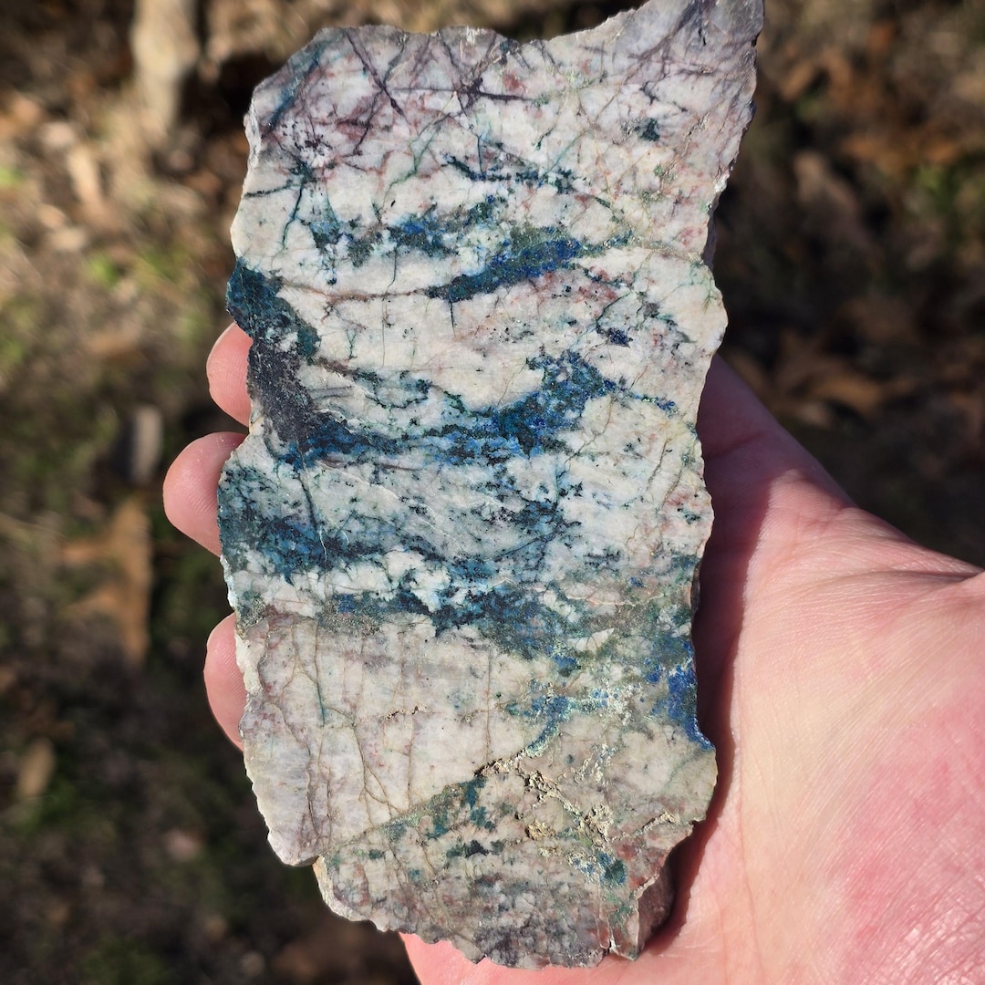 Azurite Lightning Slab | Arizona Azurite Lightning | Shattuckite ...