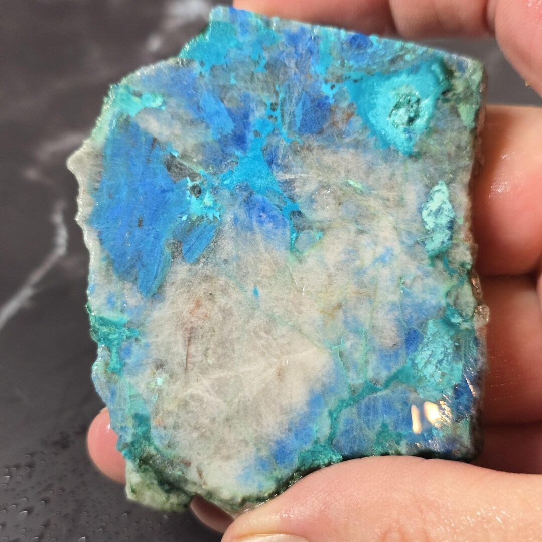 Azurite Lightning Slab Arizona Azurite Lightning Shattuckite ...