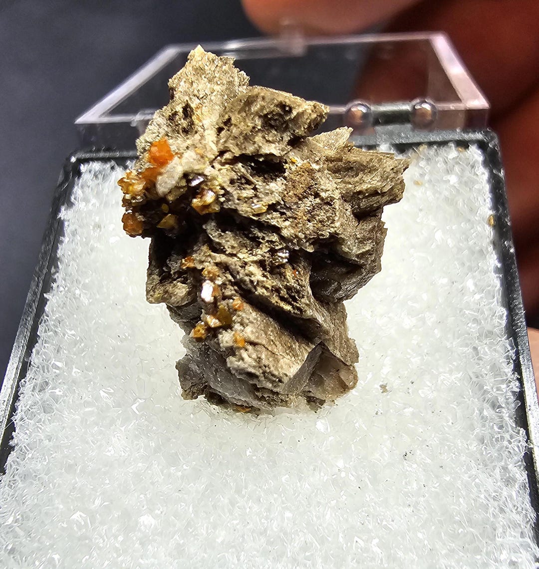 Wulfenite - Red Cloud Wulfenite Thumbnail in Perky Box Great Color ...