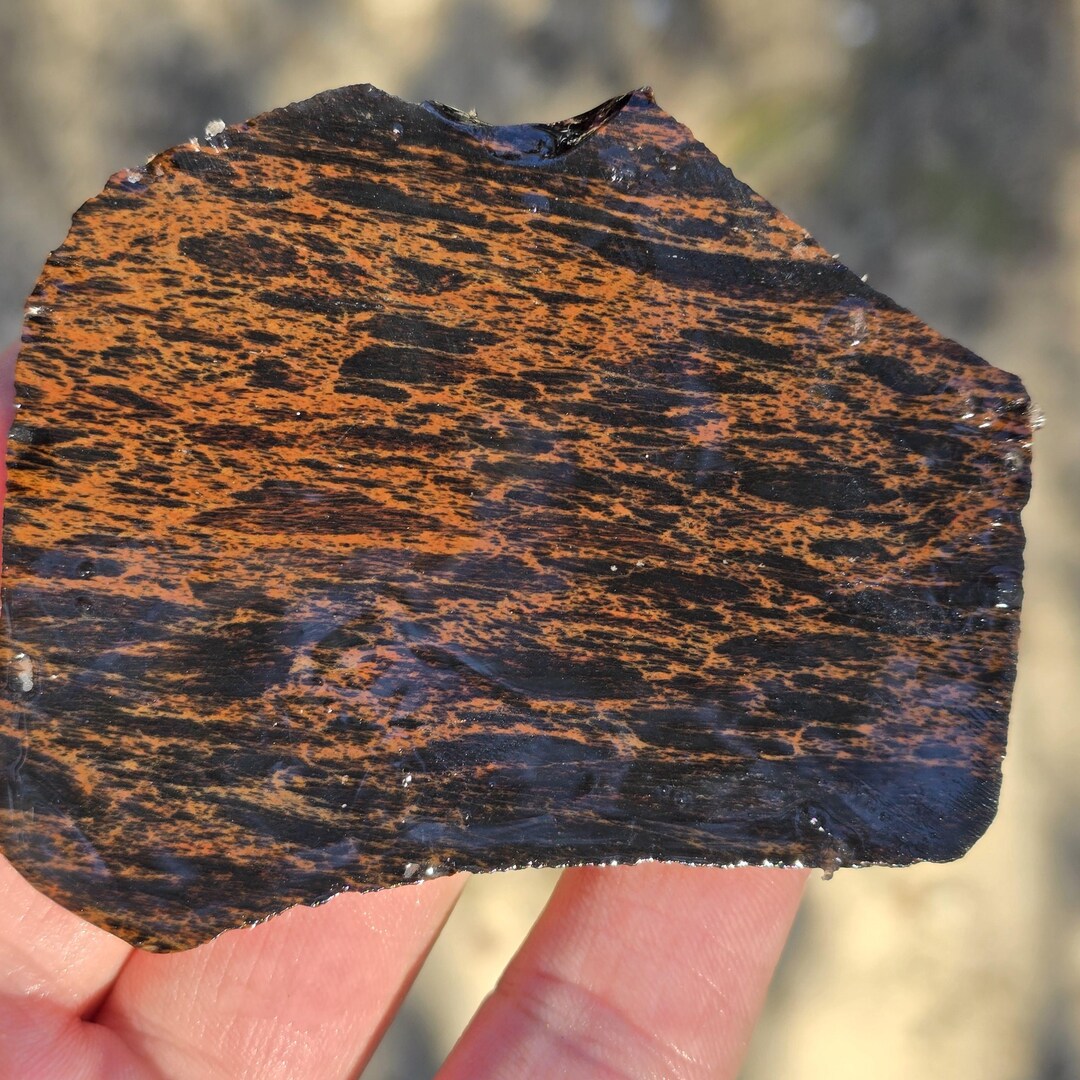 Obsidian Slab | Mahogany Obsidian Slab | Great Colors on This 3/16 ...