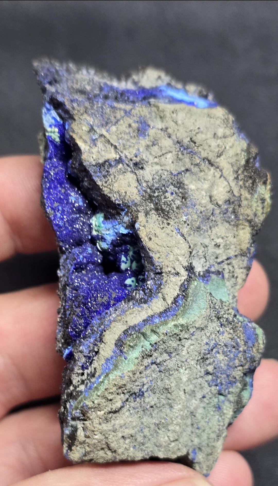 Druzy Bisbee Azurite-malachite Specimen, RARE Bisbee Azurite-malachite ...