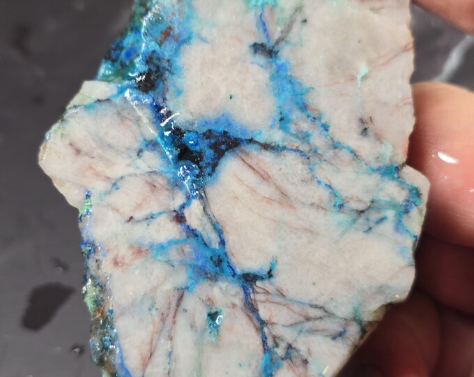 Azurite Lightning Slab | Arizona Azurite Lightning | Shattuckite ...