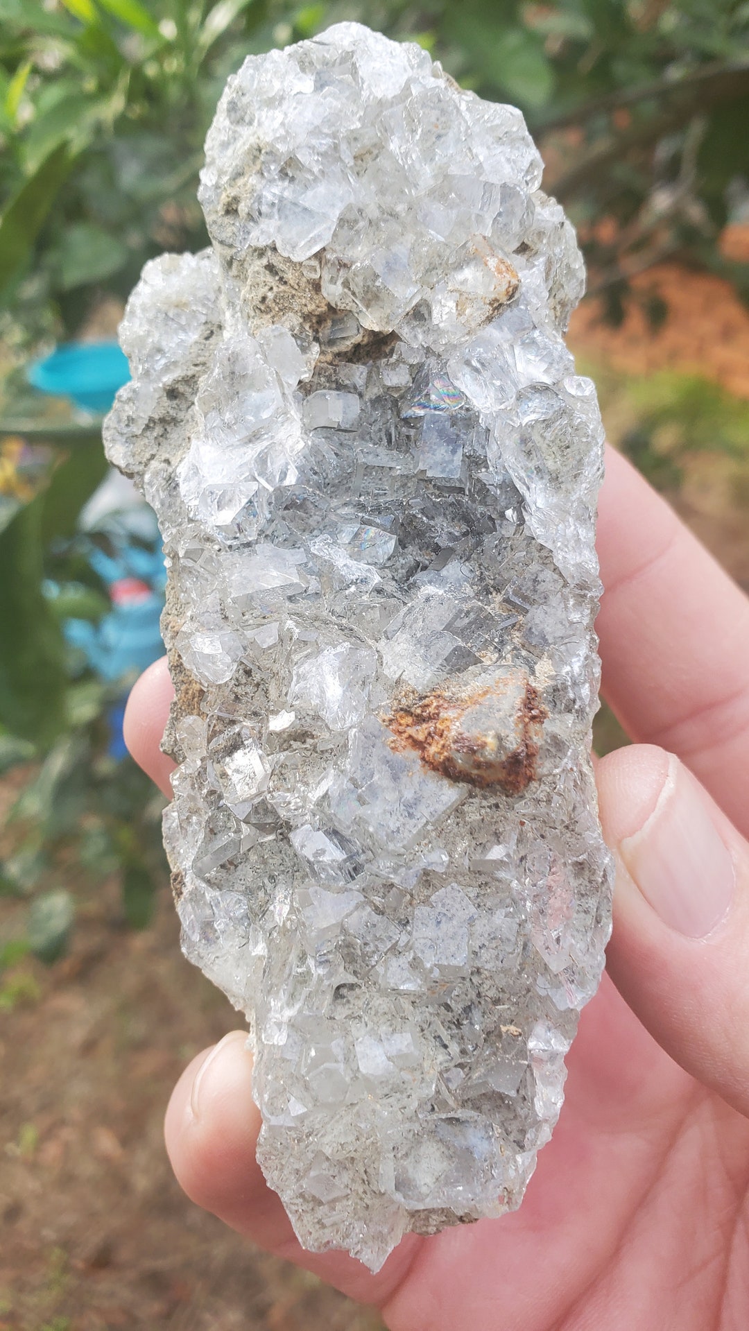 UV Reactive Fluorite Crystal on Matrix With Stand - Xianghualing, China ...