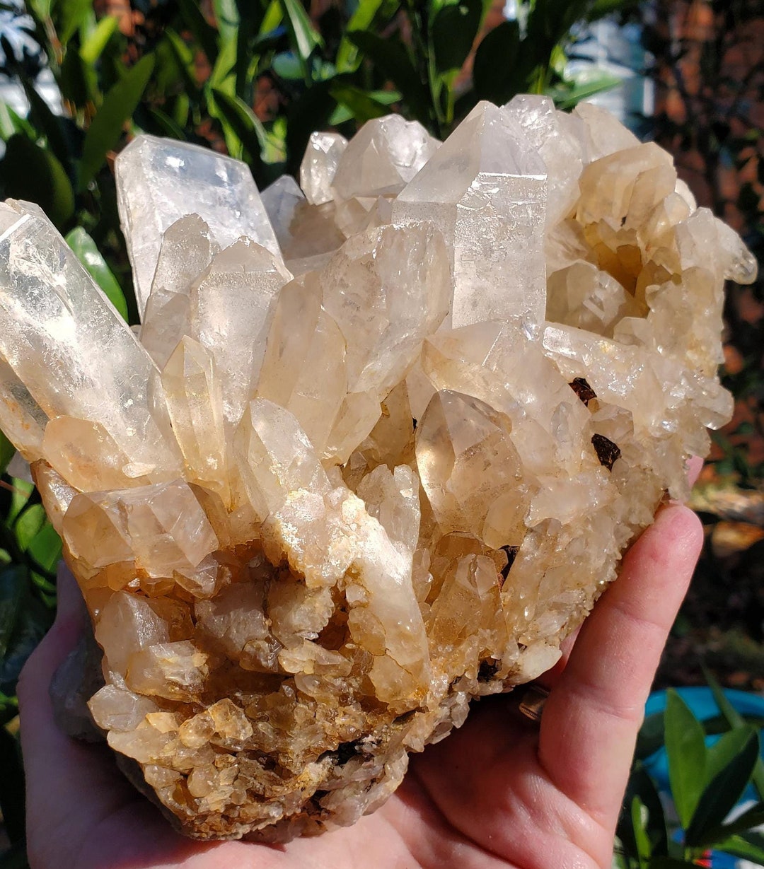 African Quartz Point Cluster With Caves and Vugs. Cabinet-sized 7 Pound ...