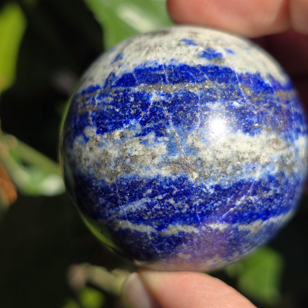 Lapis Lazuli Sphere With Pyrite Inclusions Electric Blue Lapis Sphere ...