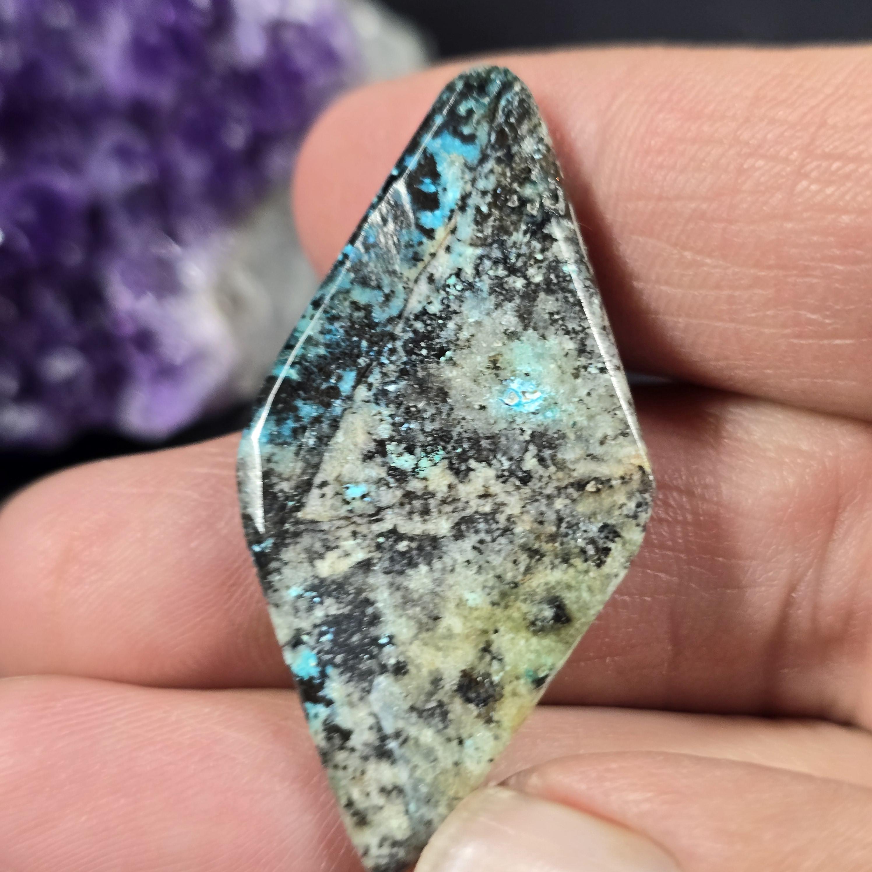 Chrysocolla Tenorite Pyrite Garden Quartz Pendant - Globe Arizona - Etsy