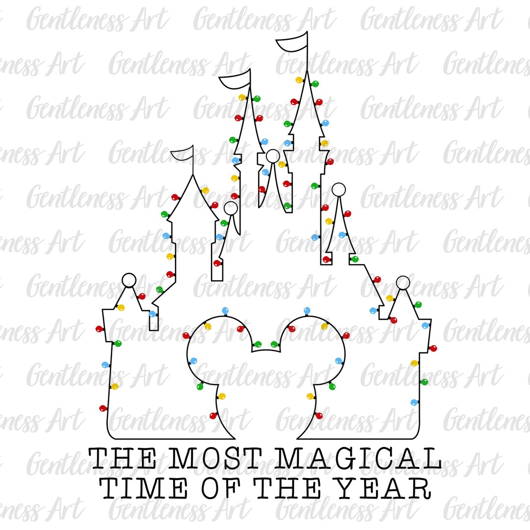 Magic Castle Christmas Svg Castle Christmas Light Svg Png - Etsy