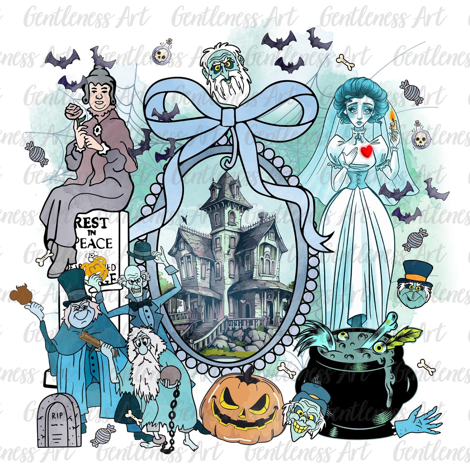 Spooky Mansion PNG, Haunted Shirt Design, Ghost Bride Clipart, Magic ...