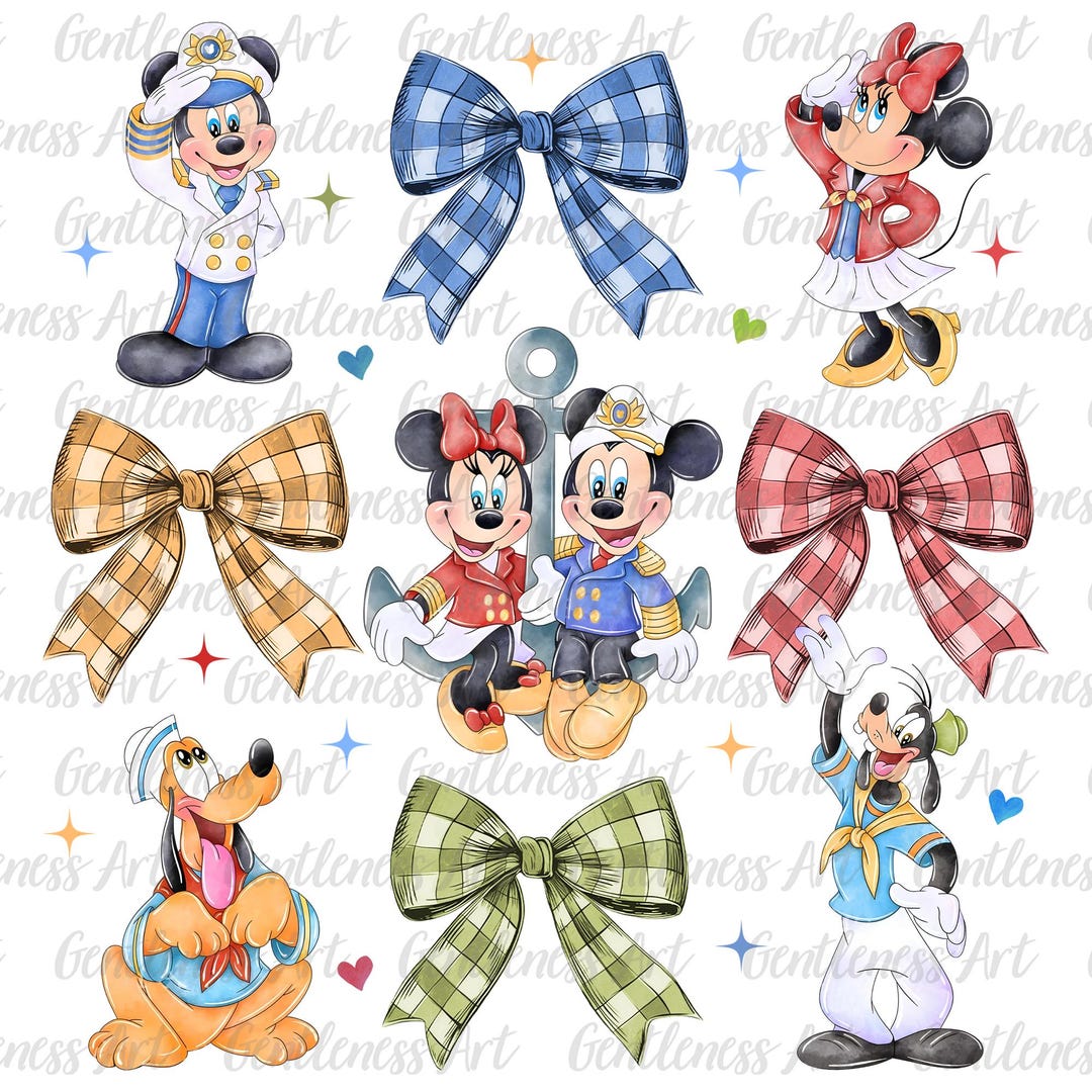 Captain Mouse and His Friends Crusie Trip 2025 Png, Family Matching ...