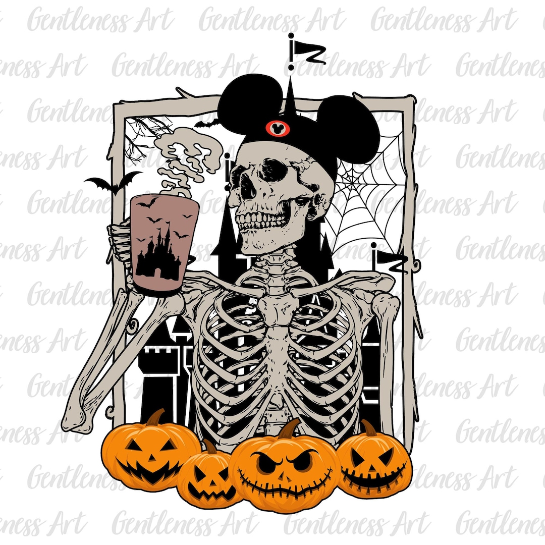 Halloween Party Skeleton Mouse Ears Svg, Halloween Family Svg ...