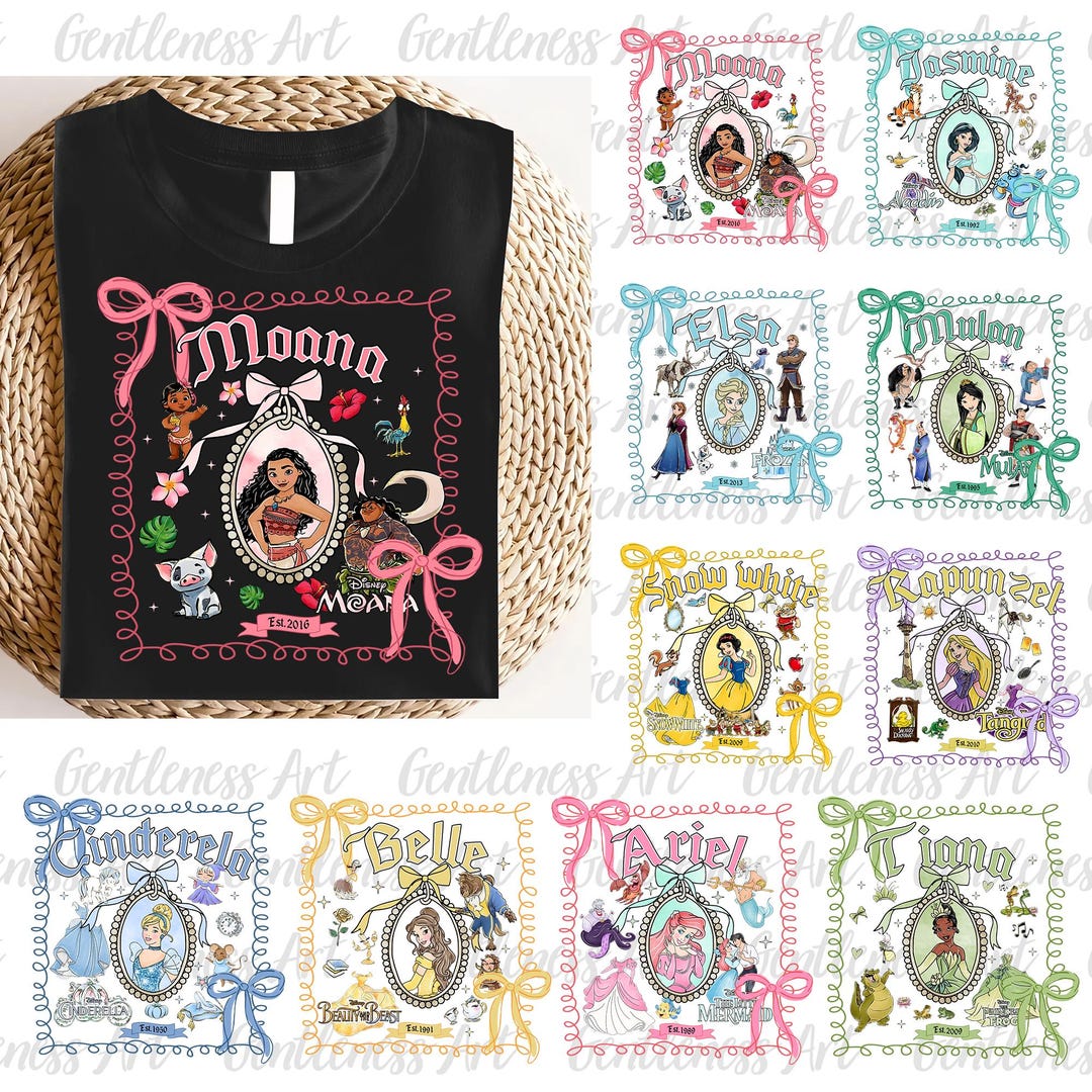 Coquette Princess Frame Bow PNG Bundle, Princess Est Png, Princess ...