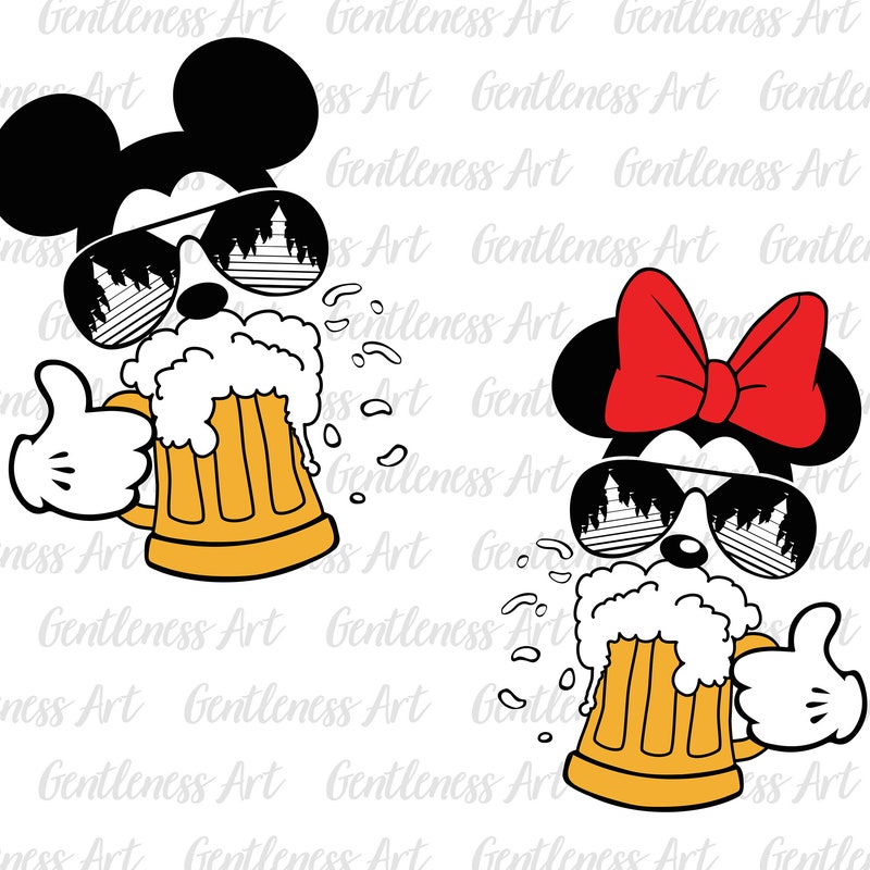 Mickey Beer Svg - Etsy