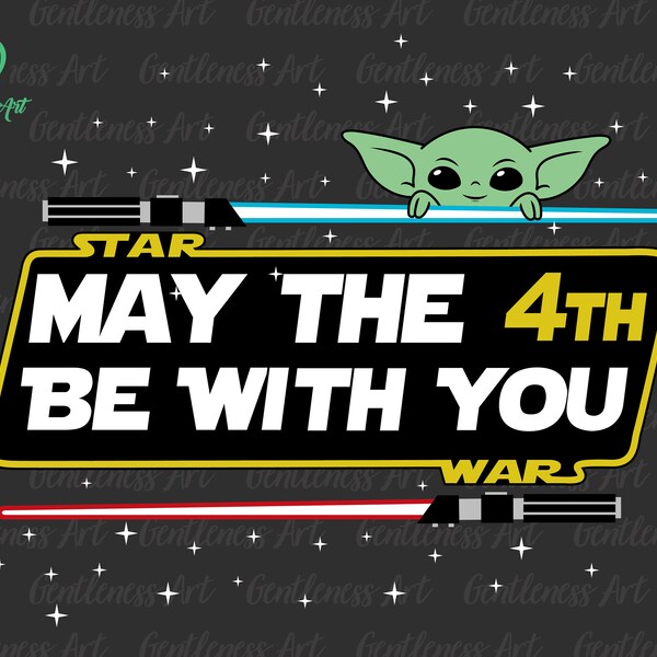 May the 4th Be With You Svg - Etsy