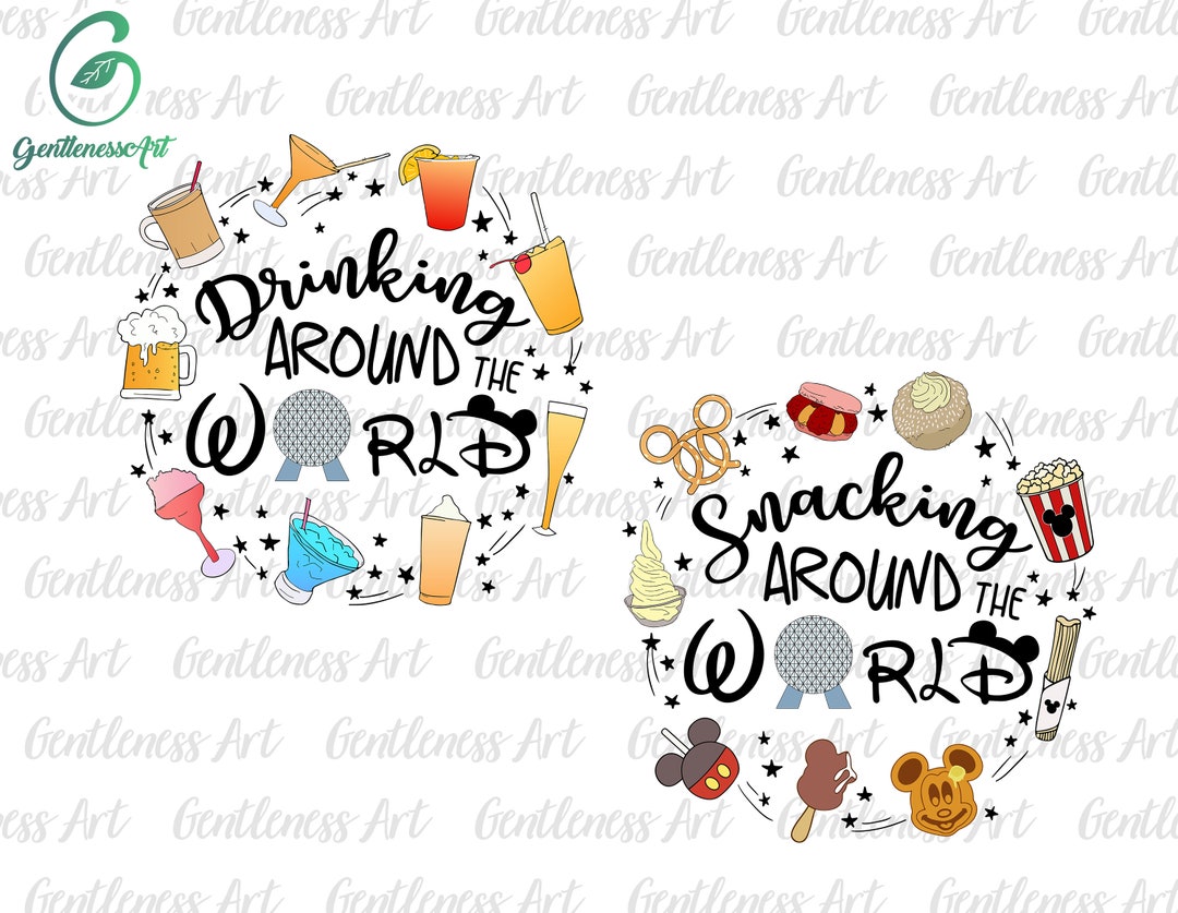 Snacking and Drinking Around the World Svg, Drinks and Foods Svg ...