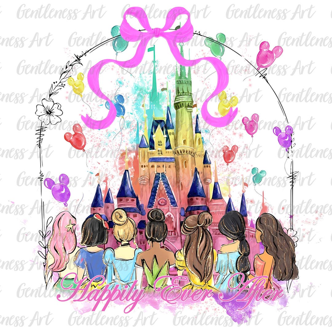 Watercolor Princess Happily Ever After Png, Princess Squad, Best ...
