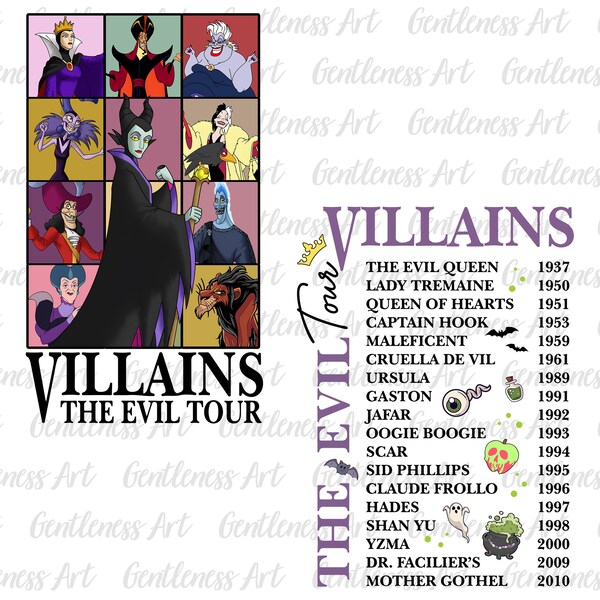 Villains Evil Tour Png - Etsy