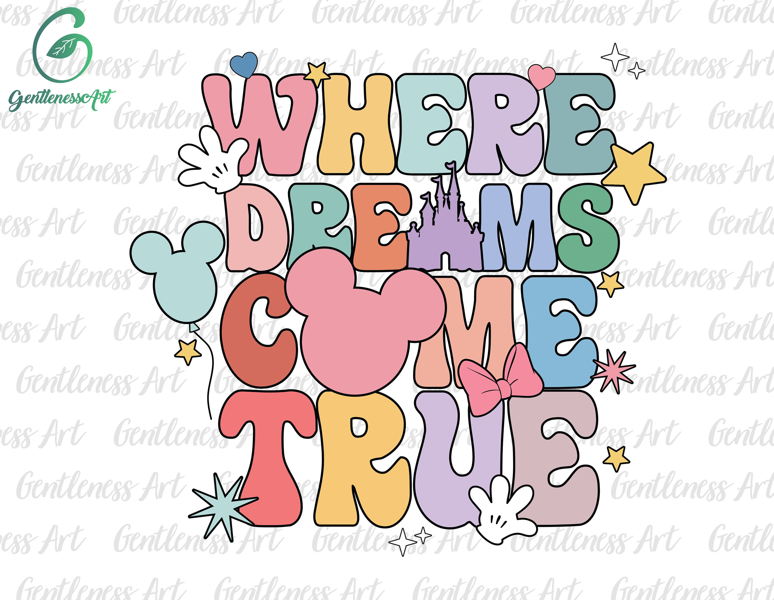 Where the Dream Come True Svg, Family Trip Svg, Vacay Mode Svg, Magical ...