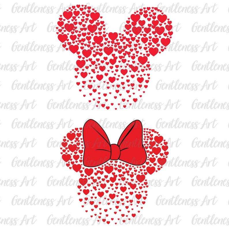 Bundel muispictogram rood hart Svg Png, Valentijnsdag Svg, gesprek ...