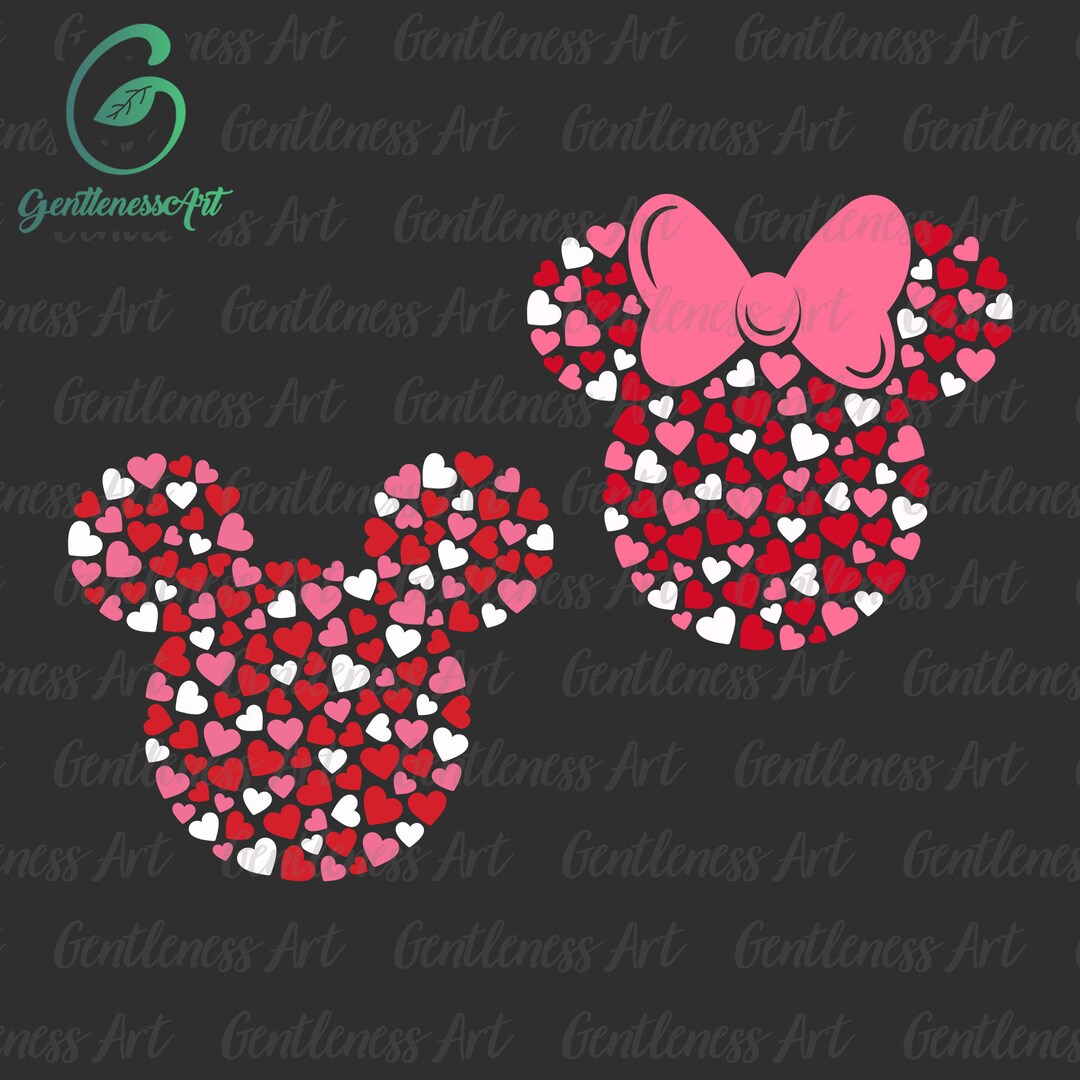 Mouse Icon Red Heart Svg Png, Valentine Day Svg, Conversation Hearts ...