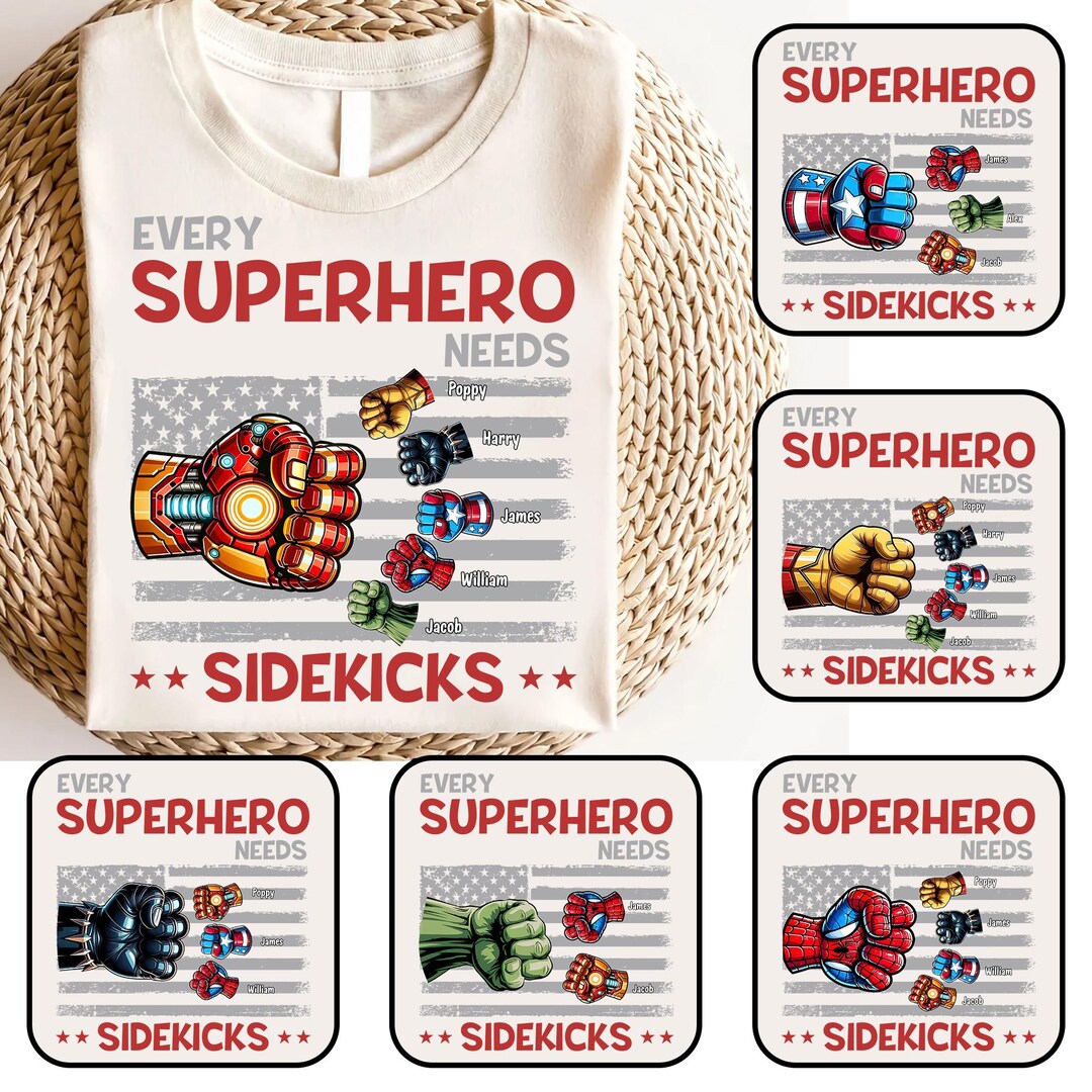 Every Superhero Needs A Sidekick Png, Custom Fist Bump Father's Day Png ...