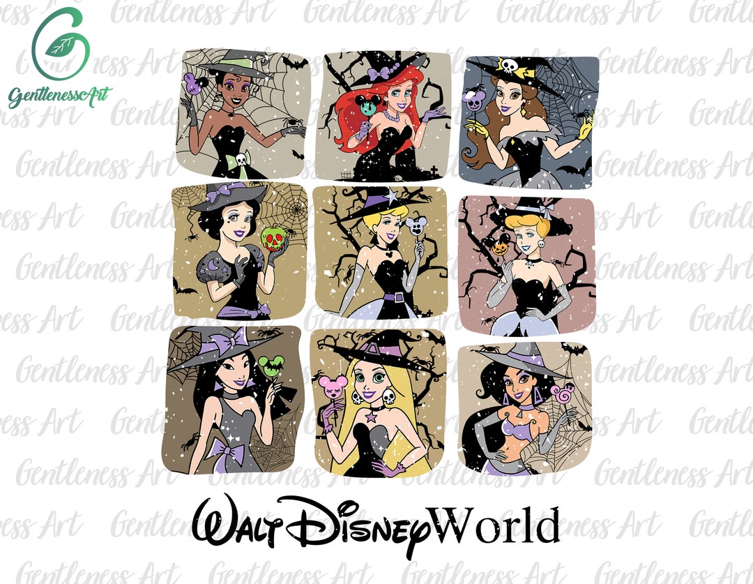 Vintage Halloween Princess Png, Spooky Vibes Png, Bat, Witch, Png Files ...