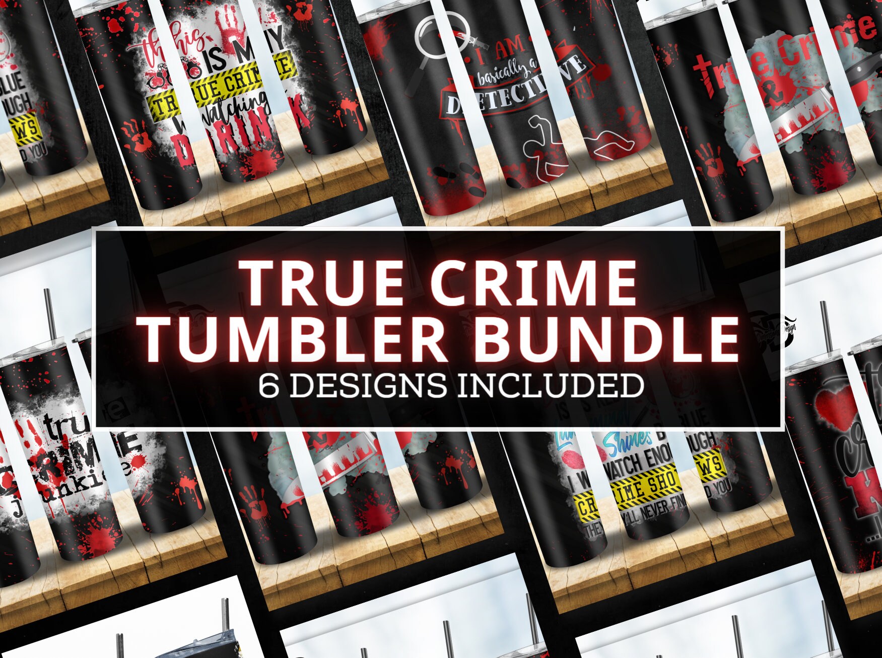 True Crime 20oz Tumbler Bundle 20oz Tumbler True Crime - Etsy