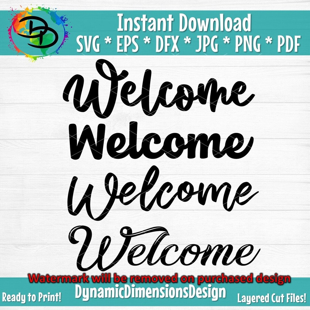 Welcome Svg Welcome Svg File Welcome Cut File Front Door - Etsy Australia