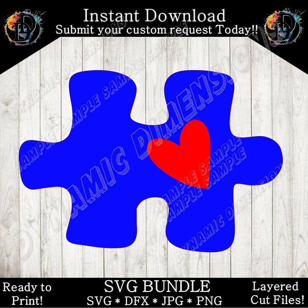 Autism Puzzle SVG, Puzzle Pieces Svg, Puzzle Svg, Autism Awareness ...