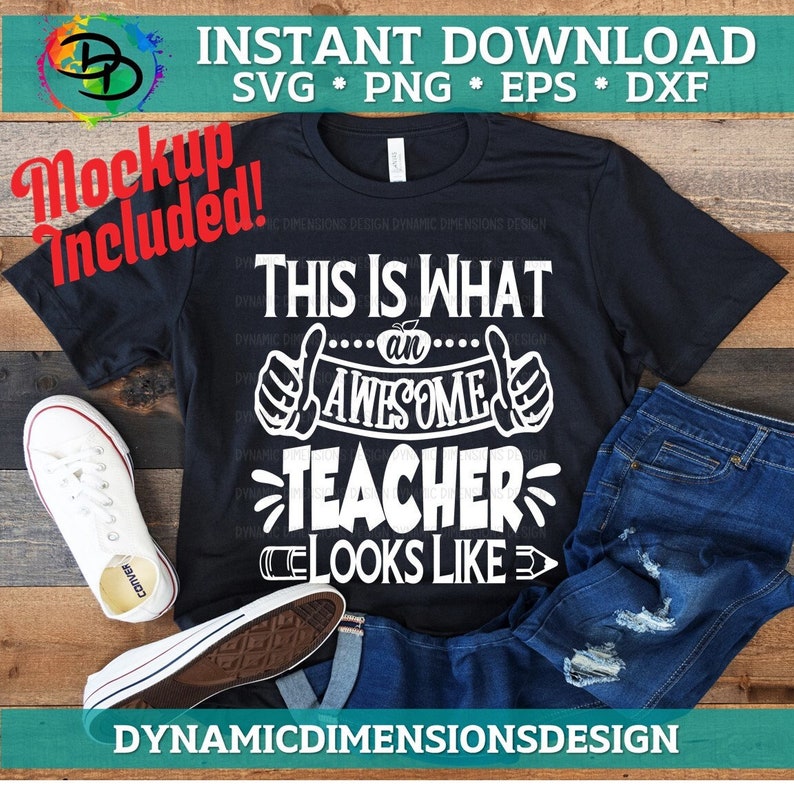 What an Awesome Teacher Looks Like SVG Teacher Png Teacher - Etsy