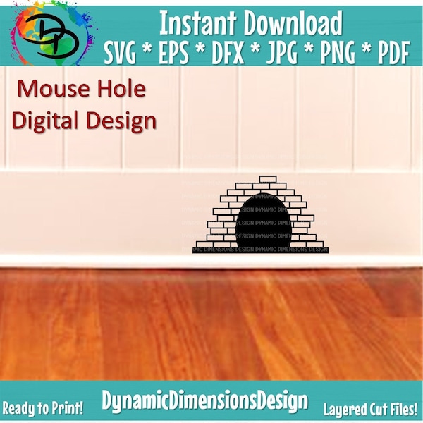 Mouse Hole Decal - Etsy