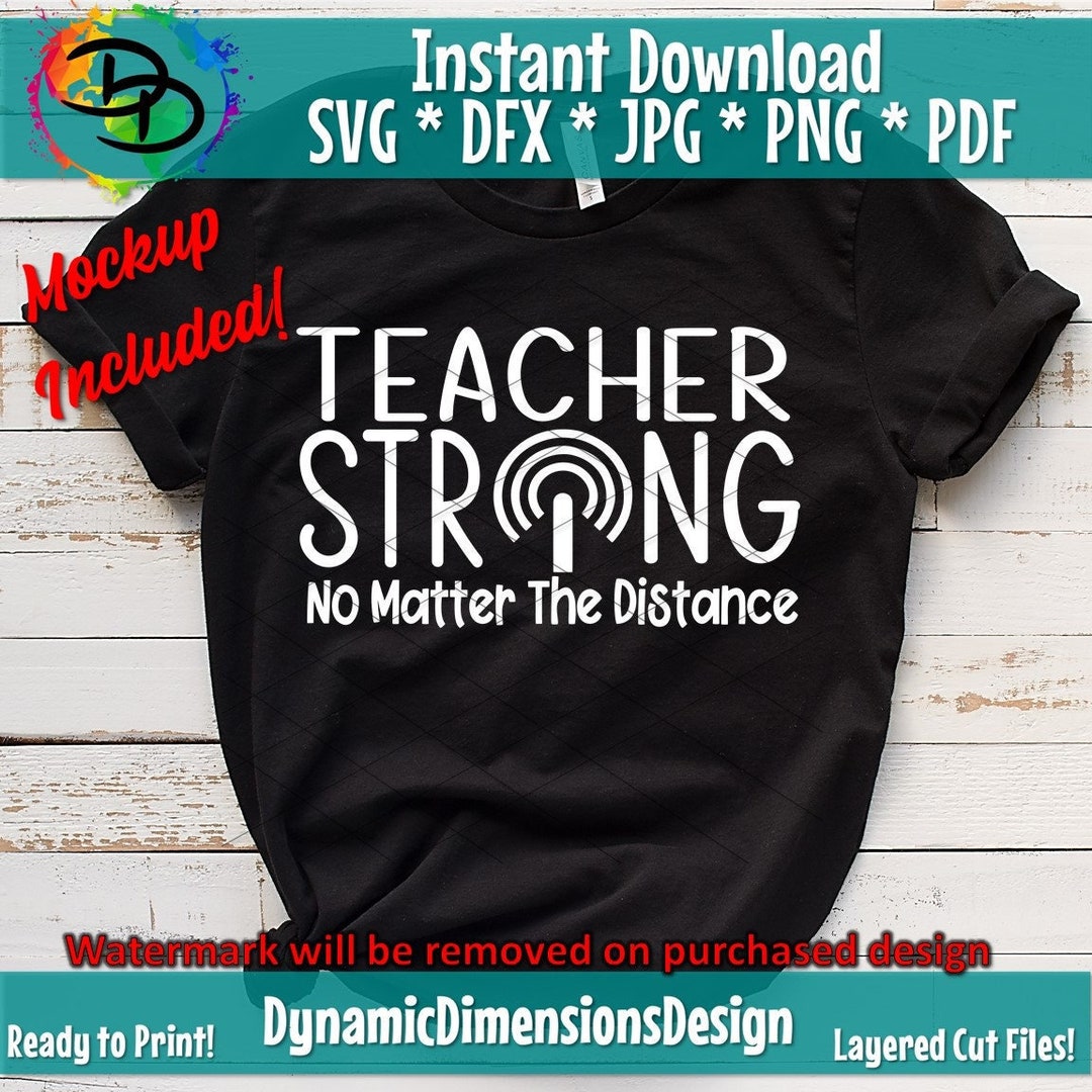 Teacher Strong Svg, TGIF Svg, School Svg, Teacher Svg, Distance ...
