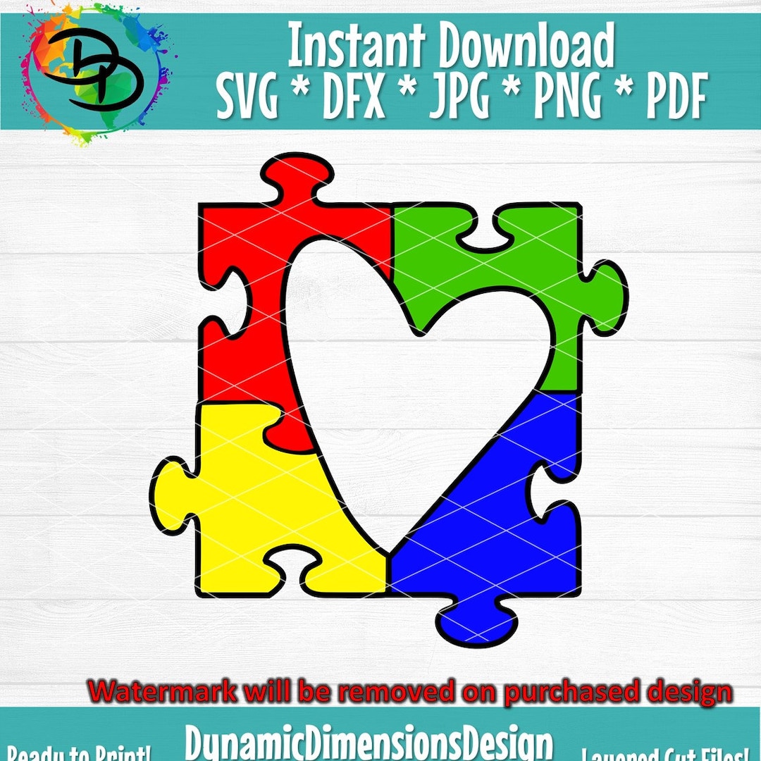 Autism Puzzle SVG, Puzzle Pieces Svg, Puzzle Svg, Autism Awareness ...