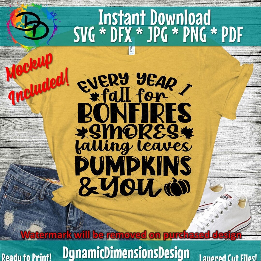 Every Year I Fall for You Svg Fall Png Pumpkins Files for - Etsy
