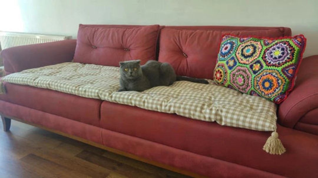 23.6x59 Inch Living Room Sofa Topper Santa Plaid Couch - Etsy