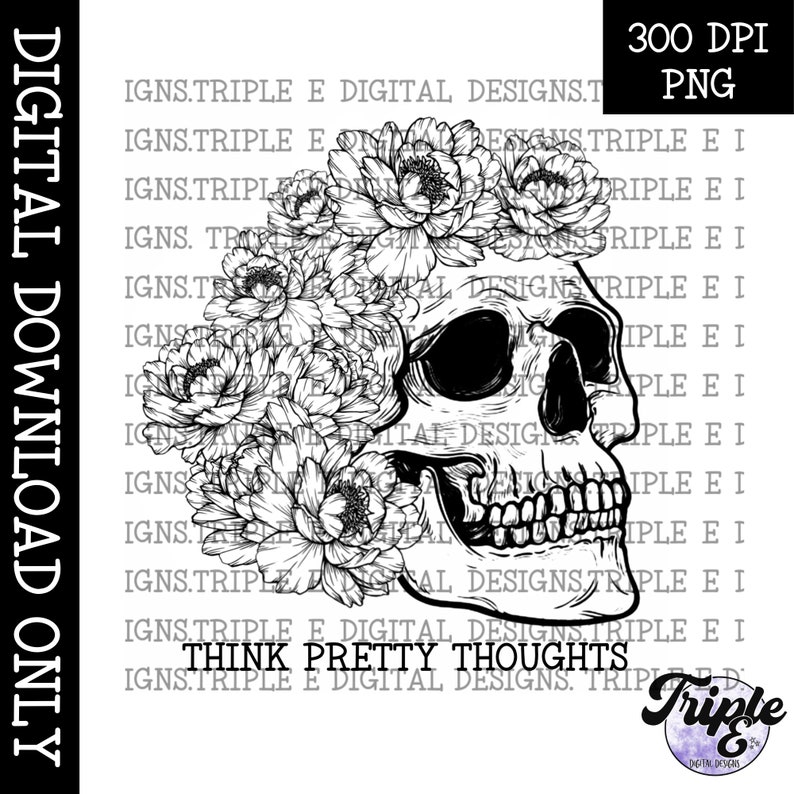 Think Pretty Thoughts PNG Digital Download - Etsy