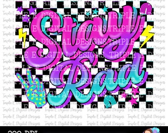 RAD Png, Retro Rad Png, Graffiti Font Rad Png, 80's Rad Png, Rad ...