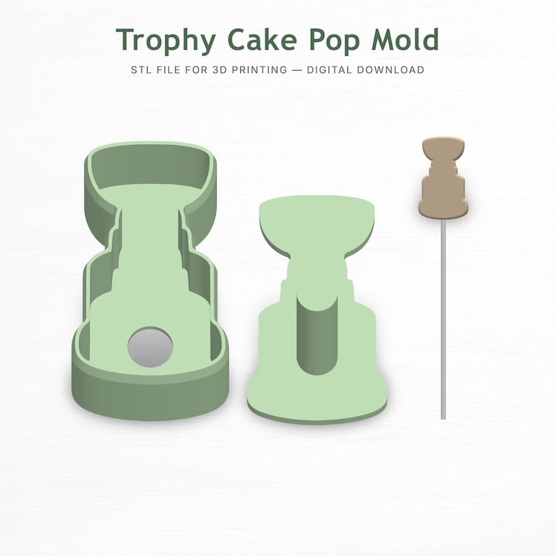 Moule à cake pops trophée et fichier de presse STL - Imprimante 3D ...