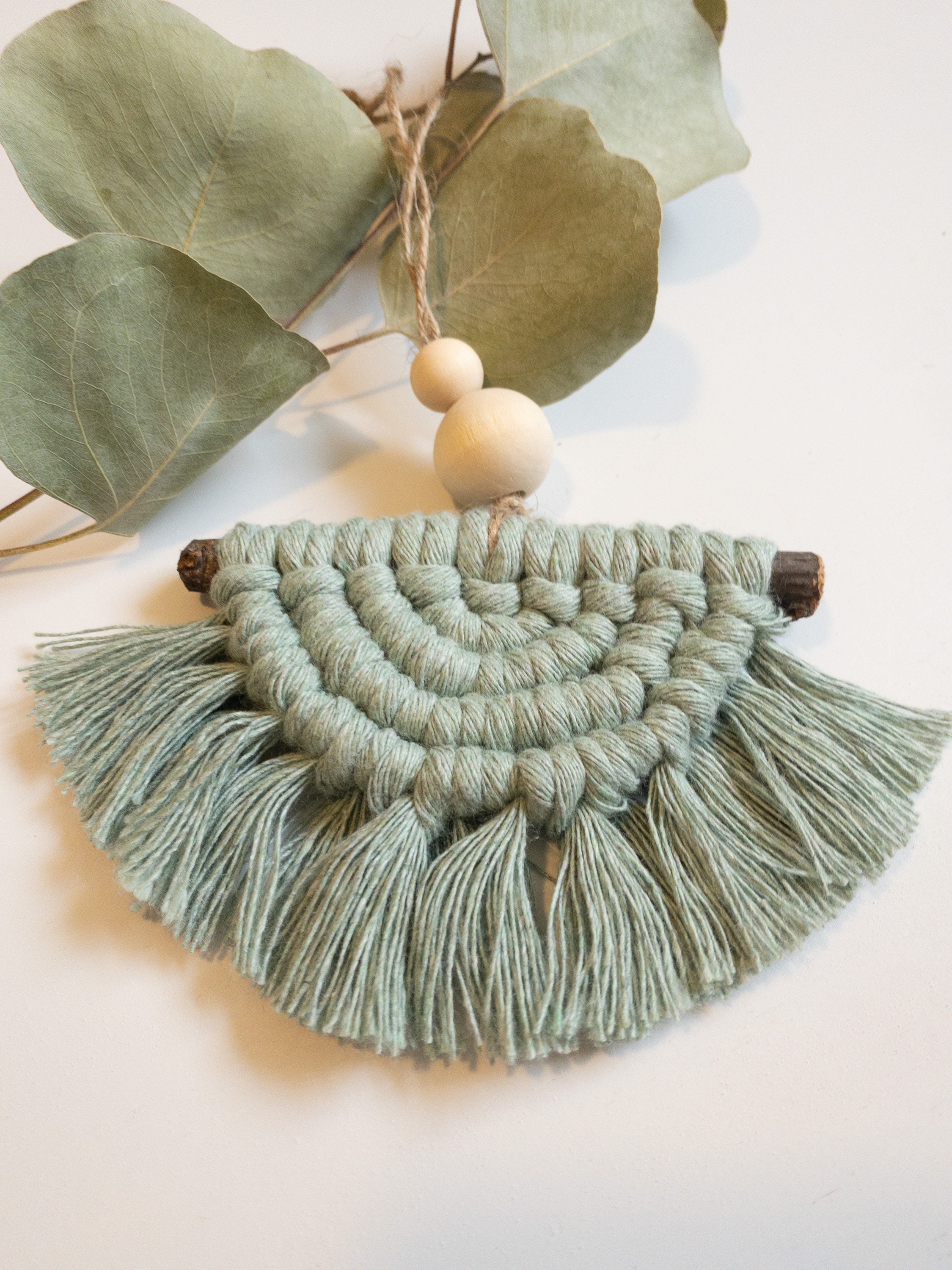 Macrame Car Charm | Essential Oil Charm | Diffuser - Etsy