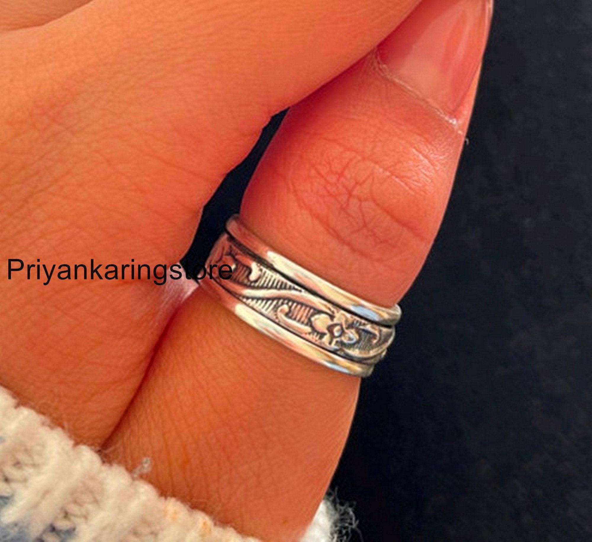 925 Sterling Silver Spinner Ring Handmade Ring Spinner Ring - Etsy