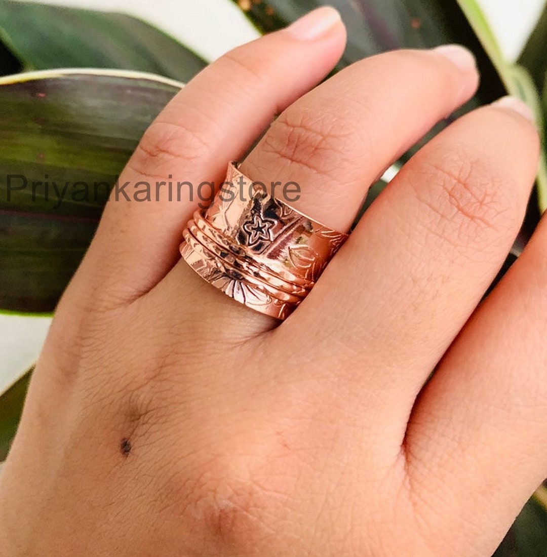 Solid Copper Spinner Ring, Pure Copper Ring, Handmade Copper Ring ...