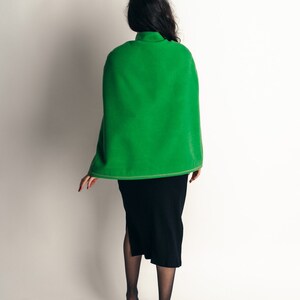 Cape Effect Green Coat Emerald Green Cloak Woollen Mediaeval Cloak ...