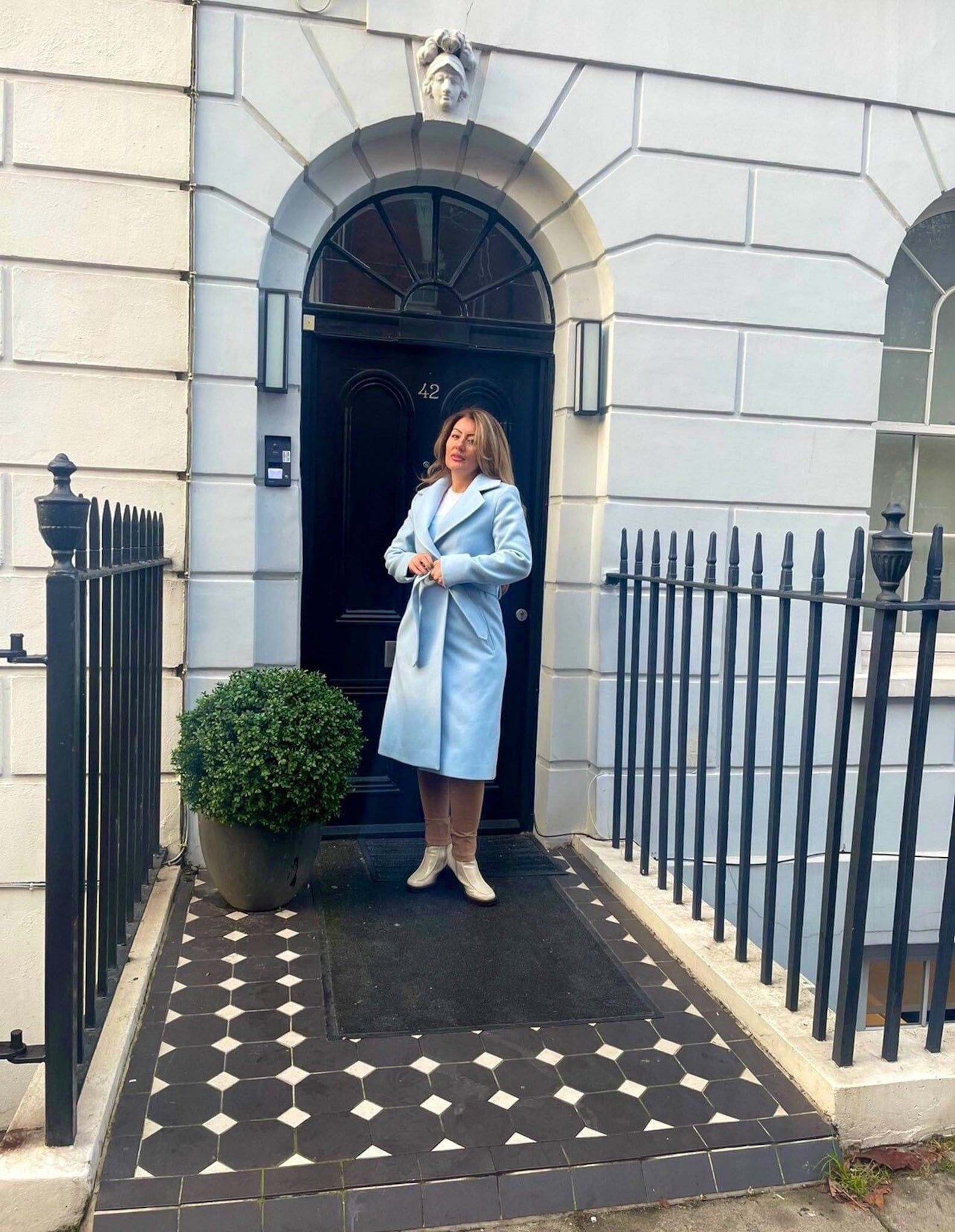 Sky Blue Margot Coat Soft Blue Winter Coat Warm Wool Coat - Etsy