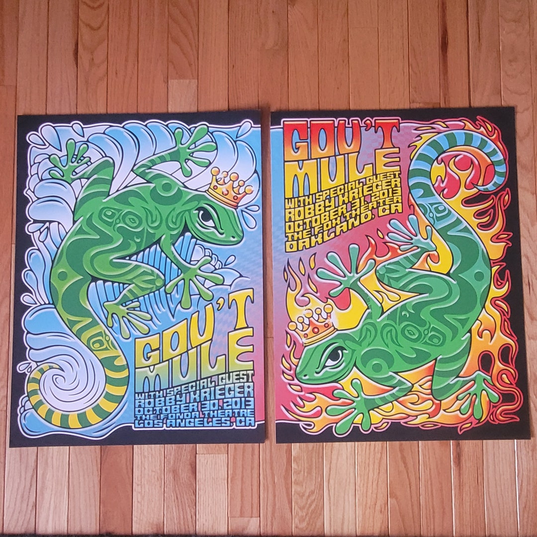 Set of 2 - Gov't Mule - Los Angeles Halloween 10/30 and 10/31 2013 ...