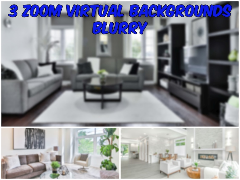 BLURRED ZOOM BACKGROUND for Online Meetings, 3 Digital Bundle ...