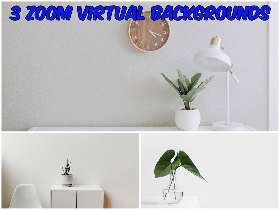 ZOOM VIRTUAL BACKGROUND Minimalist for Online Meetings, 3 Digital ...