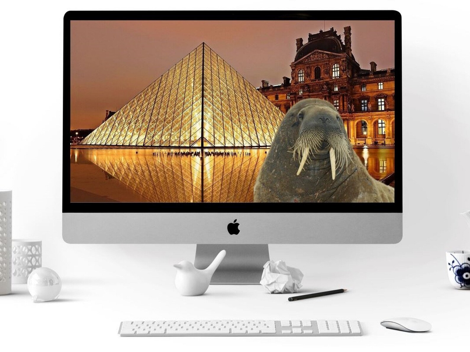 ZOOM VIRTUAL BACKGROUND the Louvre Paris, Professional Office Backdrop ...