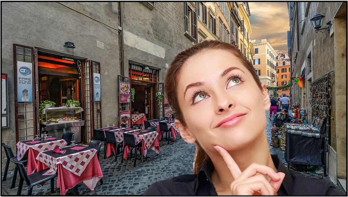 ZOOM VIRTUAL BACKGROUND Rome Café for Online Meetings, Professional ...