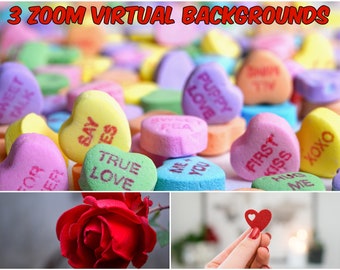 Zoom Virtual Background Valentine's Day Background Backdrop Facebook ...