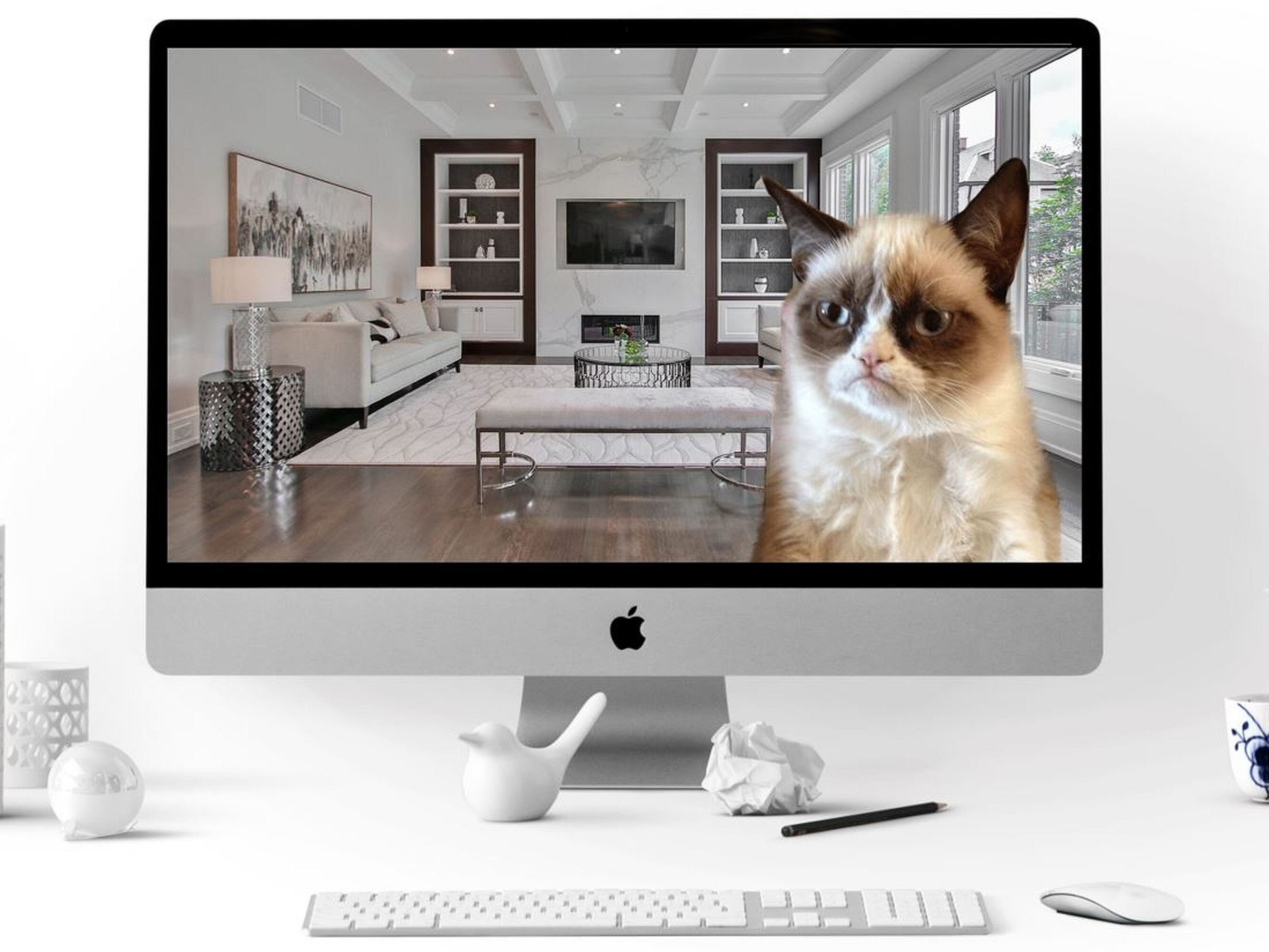 ZOOM VIRTUAL BACKGROUND Living Room for Online Meetings, Professional ...